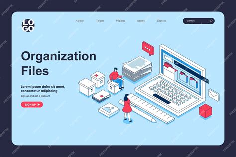 Premium Vector Electronic Organization Files Concept In 3d Isometric
