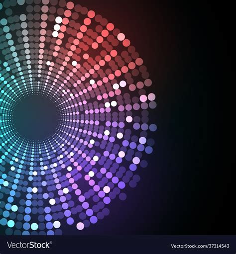 Abstract Colorful Lights Effect With Dots Vector Image