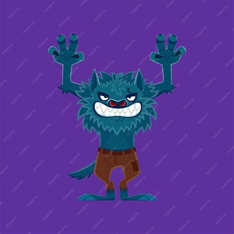 Premium Vector Halloween Werewolf Character Or Horror Night Holiday