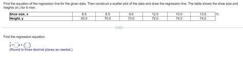 Find The Equation Of The Regression Line For StudyX