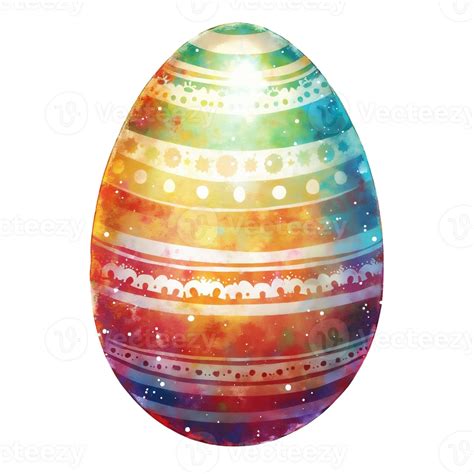 A Vividly Colored Egg Features Intricate Patterned Bands In A Spectrum Of Colors Cutouts