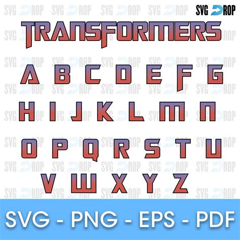 Transformers Font Svg By Svgdrop On Deviantart