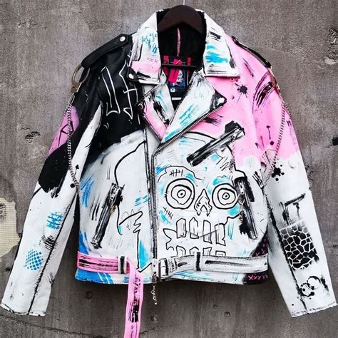 Custom Lil Peep Style Custom Made Leather Jacket Grailed