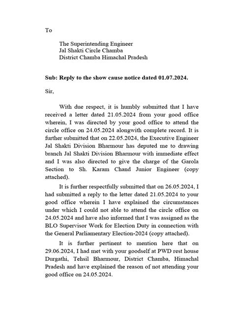 Reply Show Cause Notice Pdf Justice Crime And Violence
