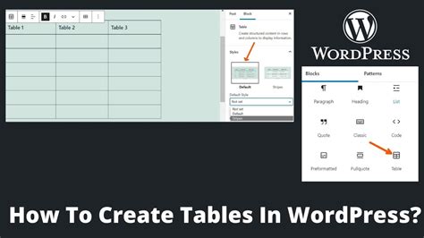 How To Create Tables In WordPress BasicWebGuide