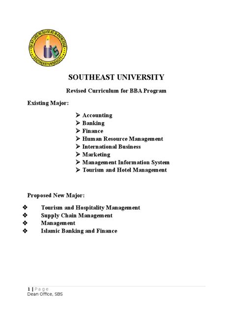 Bba Program Structure Pdf Human Resource Management Supply Chain