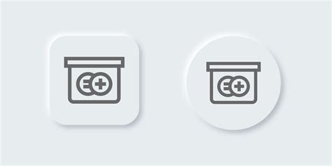 Math Line Icon In Neomorphic Design Style Education Signs Vector
