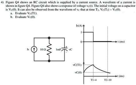 solved 4 figure q4 shows a rc circuit which is supplied by a current