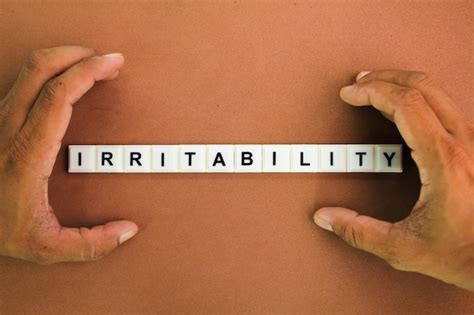 Premium Photo Letters Of The Alphabet With The Word Irritability The