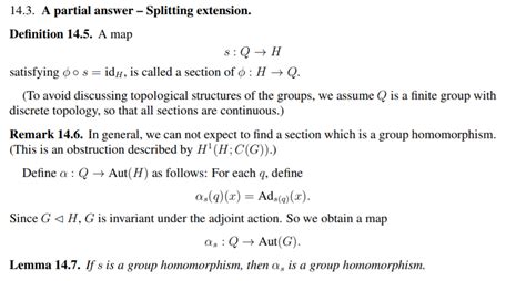 14 3 a partial answer splitting extension