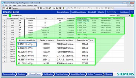 Simcenter Testlab Using Transducer Electronic Data Sheets Teds