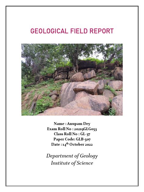 Geological Field Report Pdf Cave Sedimentary Rock