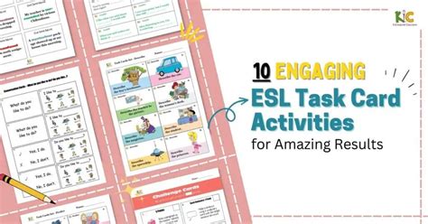 Engaging ESL Task Card Activities For Amazing Results
