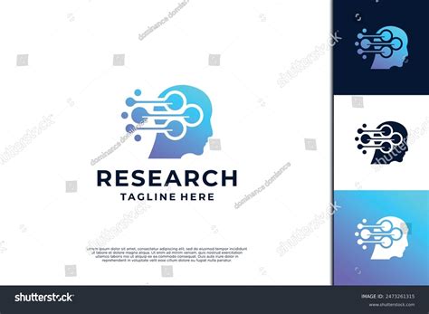 Hombre Robot Cerebro Inteligencia Artificial Logo Vector De Stock