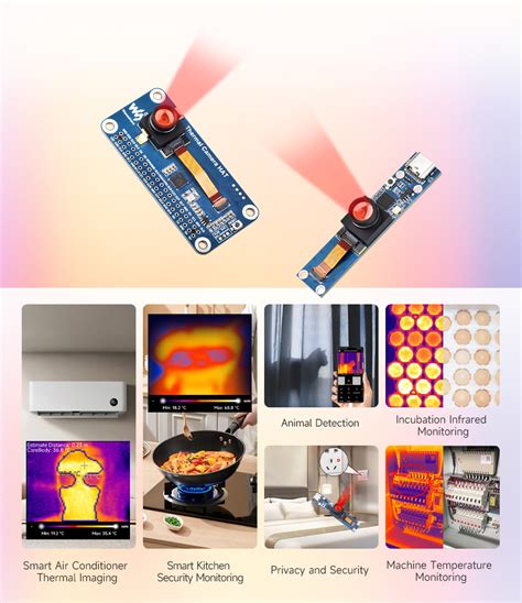 Long Wave Ir Thermal Imaging Camera Module 80×62 Pixels 45°90° Fov