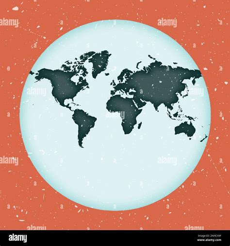 World Map Poster Van Der Grinten Iii Projection Vintage World Shape
