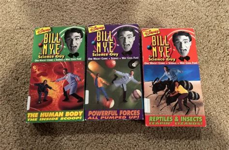 3 Disney Bill Nye The Science Guy Vhs Human Body Insects Reptiles