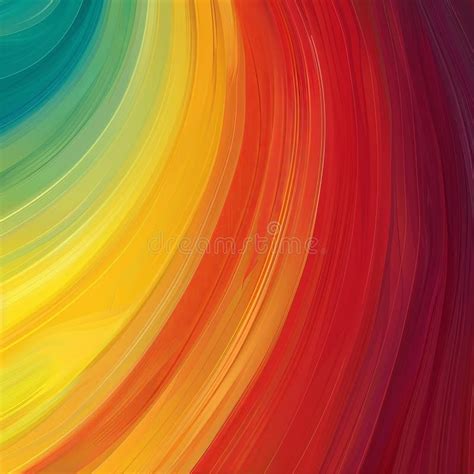 Vivid Rainbow Swirl On Electric Blue A Blend Of Colorfulness And Artistry Stock Illustration