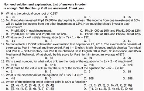 Solved No Need Solution And Explanation List Of Answers In