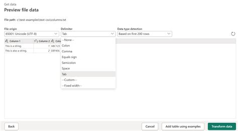 Power Query Text Csv Connector Power Query Microsoft Learn