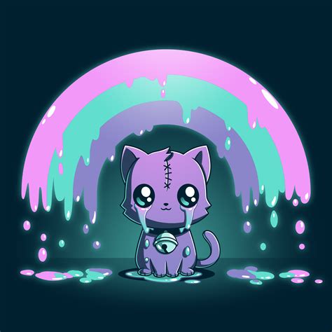 Rainbow Crying Cat Funny Cute And Nerdy T Shirts Teeturtle