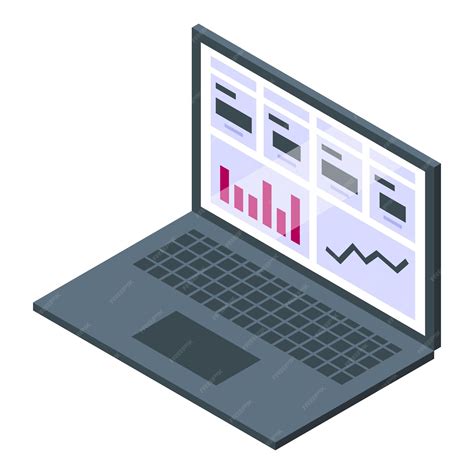 premium vector laptop displaying complex business analytics and data