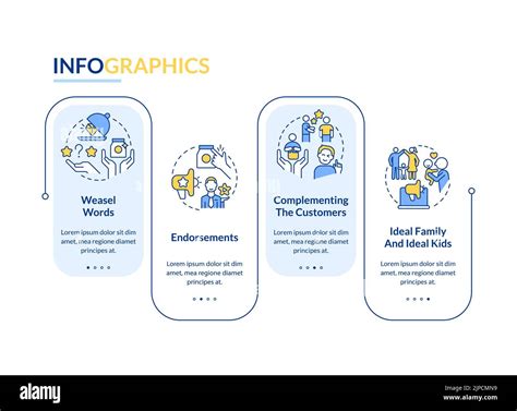 Advertisement Campaign Elements Rectangle Infographic Template Stock