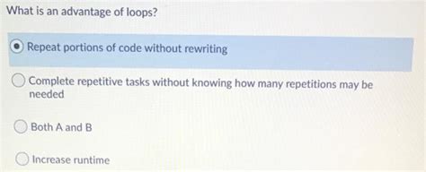 solved which of the following while loops correctly