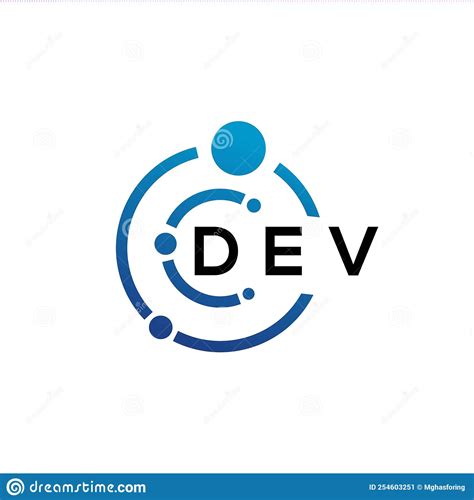 Dev Letter Logo Design On White Background Dev Creative Initials