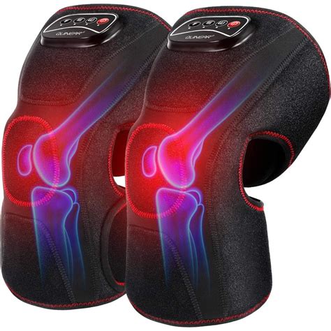 Hxsp Knee Massager With Heat Air Compression Leg Knee Brace Wrap For