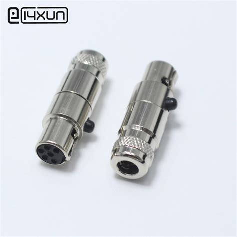 미니 Xlr 6 핀 암 잭 소형 Xlr 6 P 오디오 소켓 금속 마이크 커넥터 Od5mm 케이블용 마이크 어댑터 1 개