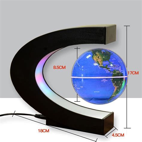 Novelty LED World Map Magnetic Levitation Floating Grandado