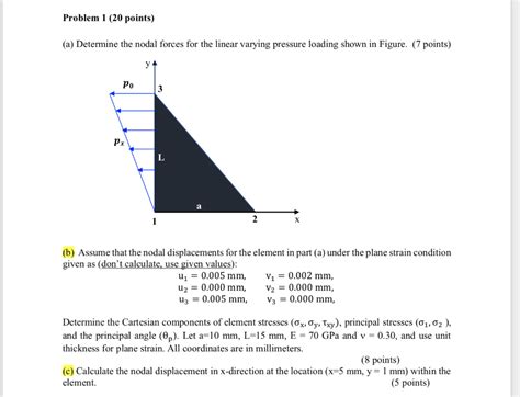 Problem 1 20 Points A Determine The Nodal Forces