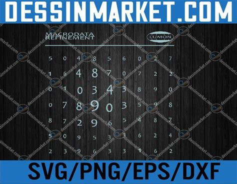 Scary Numbers Lumon Macrodata Refinement Severance Tv Svg Eps Png
