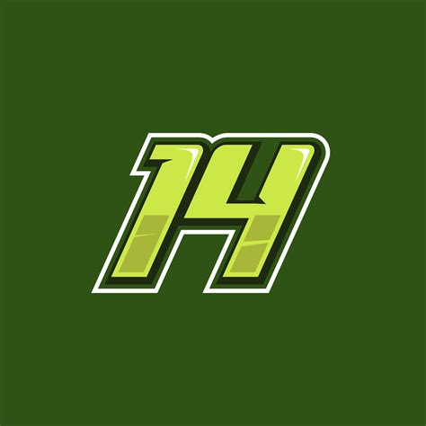 Racing Number 14 Logo Design Vector 16665980 Vector Art At Vecteezy