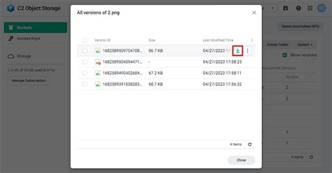 Use Versioning In C2 Object Storage Synology Bilgi Merkezi