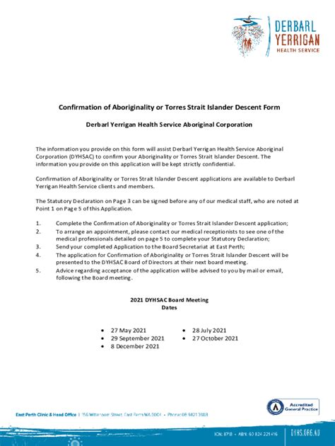 Fillable Online Confirmation Of Aboriginality Or Torres Strait Islander