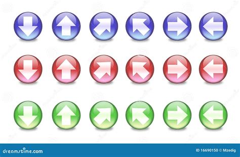 Shiny Arrow Icons Stock Illustration Illustration Of Sideways 16690150