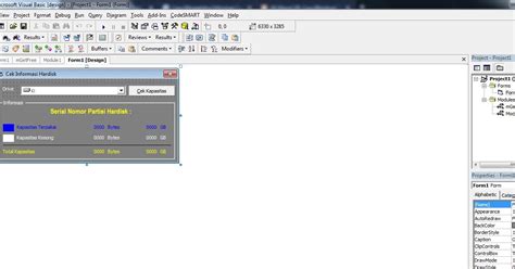 Cara Mengetahui Informasi Free Space Serial Number Hardisk Dengan VB6