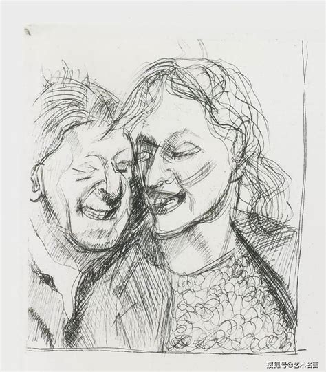 大师卢西安弗洛伊德素描作品艺术名画 唯美乐园