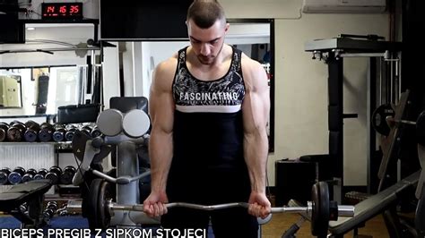 Biceps Biceps Pregib Z Sipkom Stojeci Youtube