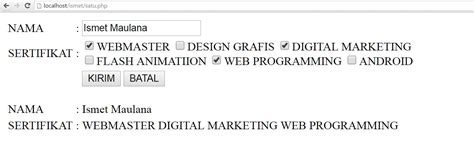 Cara Membuat Input Lebih Dari Satu Item Dengan Checkbox Kursus Web