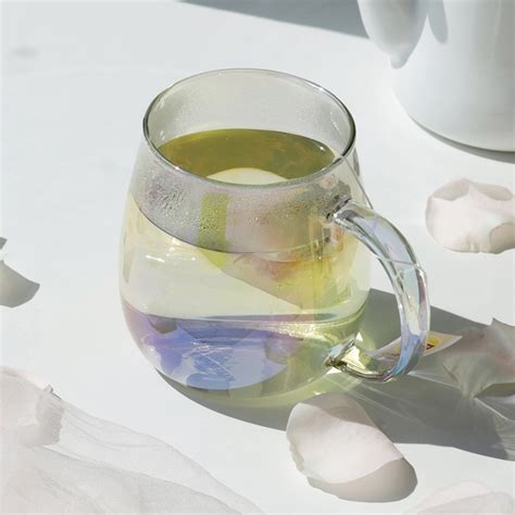 유리컵·물컵 1 1 오로라 홀로그램 아이스 커피잔 600ml 오늘의집 쇼핑