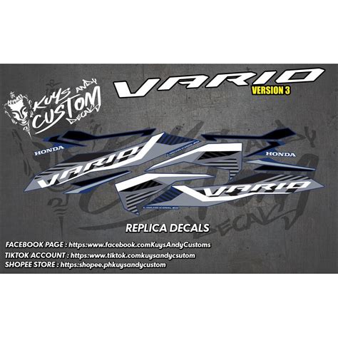 Click 125i V3 Vario Thailand Sticker Labels Shopee Philippines