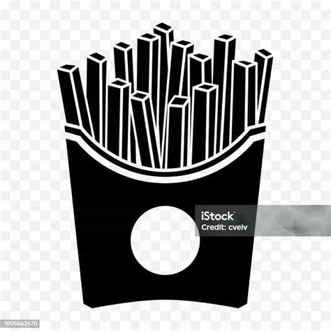 블랙은 프렌치 프라이 아이콘 고립 판지 종이 상자에 있는 감자 튀김 0명에 대한 스톡 벡터 아트 및 기타 이미지 0명 감자 요리 건강에 좋지 않은 음식 Istock