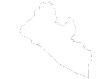 Blank Map Of Liberia Svg Vector Outline Map