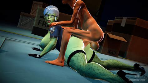 Rule 34 3d Breasts Cheelai Dragon Ball Green Skin High Heels