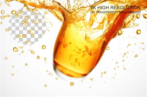 Premium Psd Refreshing Beer Drops Splash Into A Drinking Glass