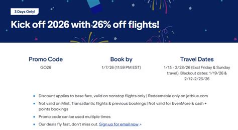 Jetblue 26 Off Base Fares With Promo Code Go26 Doctor Of Credit