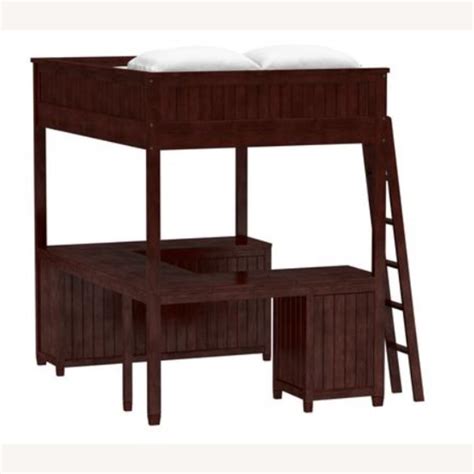 Pottery Barn Teen Beadboard Loft Bed Espresso Aptdeco